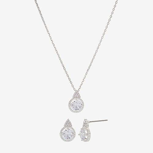 Click here for Sparkle Allure Womens Cubic Zirconia Pure Silver O... prices
