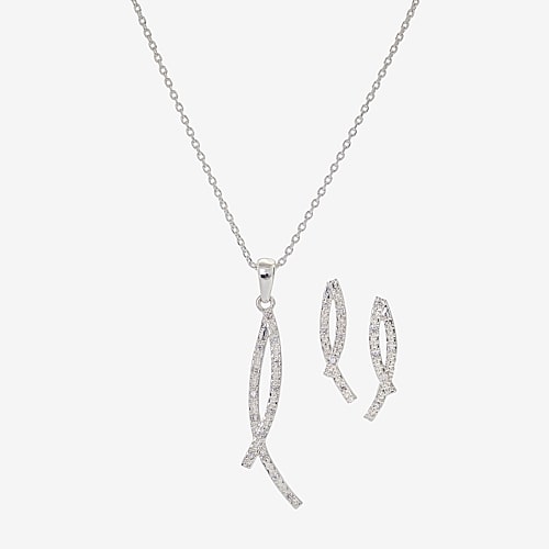 Click here for Sparkle Allure Womens Cubic Zirconia Pure Silver O... prices