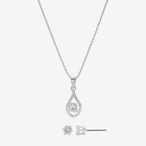 Click here for Sparkle Allure Womens Cubic Zirconia Pure Silver O... prices