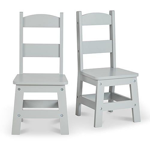 Click here for Melissa & Doug Wooden Kids Chair Pair (Gray)  One... prices