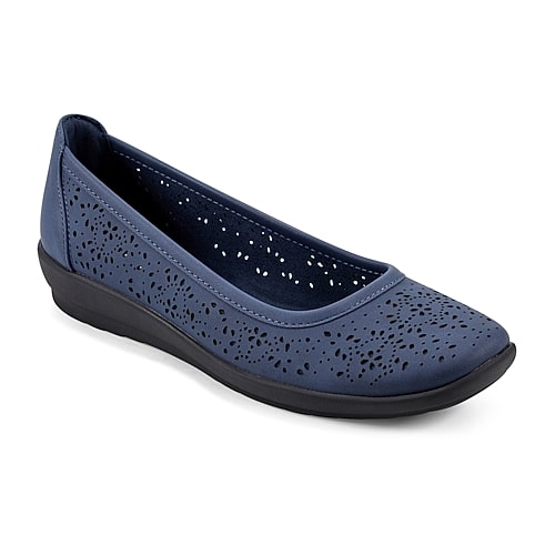 Easy Spirit Womens Alessia Slip-On Ballet Flats - Navy