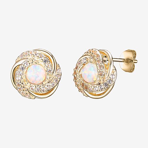Click here for Lab Created White Opal 18K Gold Over Silver 10.6mm... prices