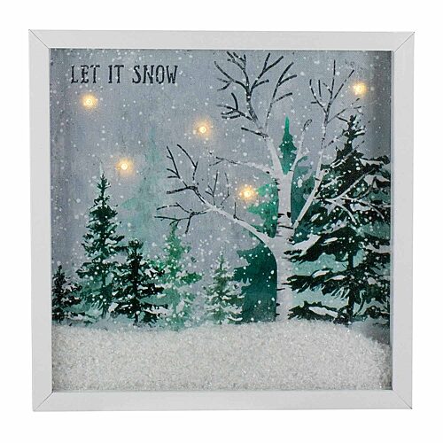 Click here for Northlight 10 X 10 Led Snow Winter Canvas Art  One... prices