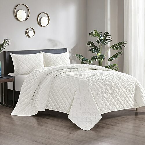 Click here for Pointehaven Velvet Diamond Design Oversized Quilt... prices