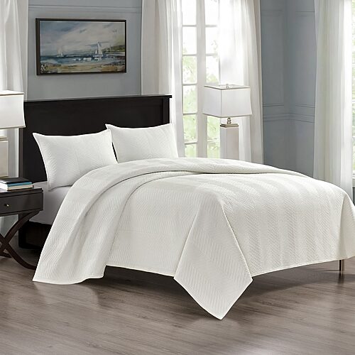 Click here for Pointehaven Velvet Chevron Design Oversized Quilt... prices