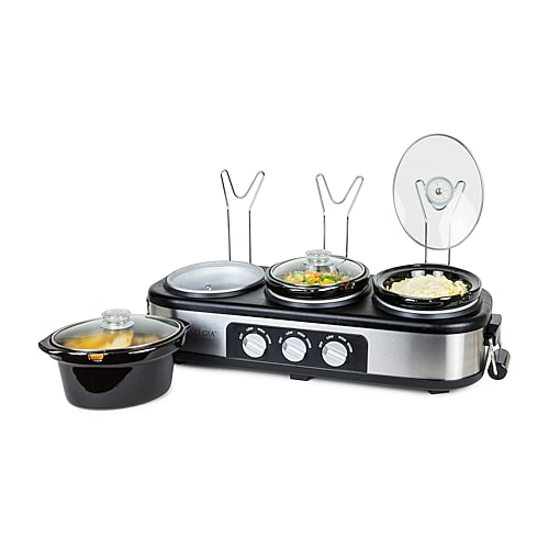 Click here for Nostalgia 1.5.Qt Oval Triple Slow Cooker prices