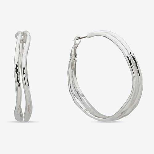 Click here for Worthington Silver Tone Womens 49.2mm Hoop Earring... prices