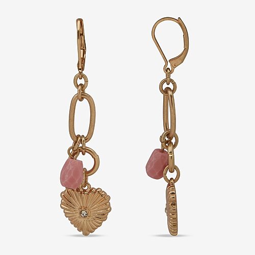 Click here for a.n.a Gold Tone Womens Heart Drop Earrings  One Si... prices
