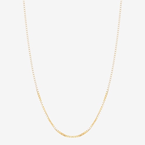 Click here for Made in Italy Womens 14K Gold 22 Inch Box Chain Ne... prices