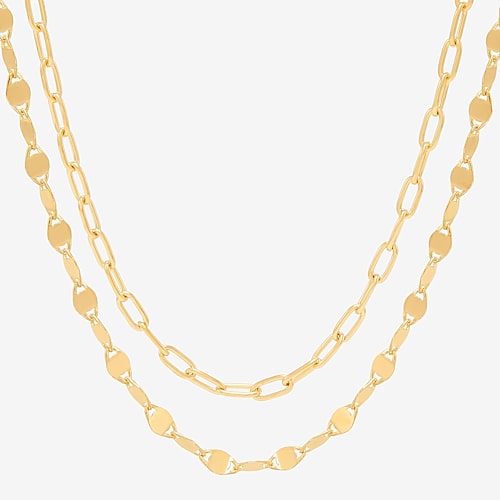 Click here for Womens 14K Gold Over Silver 2-pc. Necklace Set  On... prices