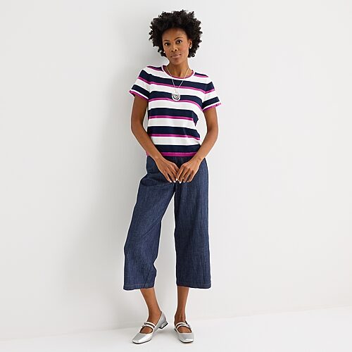 Click here for Liz Claiborne Womens Wide Leg Mid Rise Cropped Pan... prices