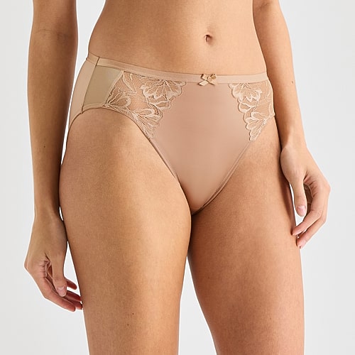 Click here for Ambrielle Tulip Lace Shine High Cut Panty  Xx-larg... prices