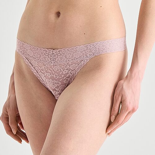Click here for Ambrielle Everyday Lace Thong Panty  Medium  Beige prices