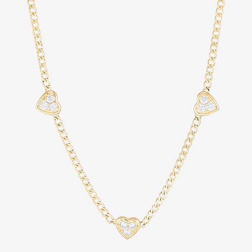 Click here for (H-I / Si2) Womens 14K Gold Over Silver 18 Inch Cu... prices