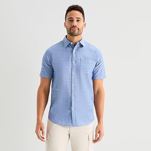Click here for St. Johns Bay Slub Mens Short Sleeve Classic Fit B... prices