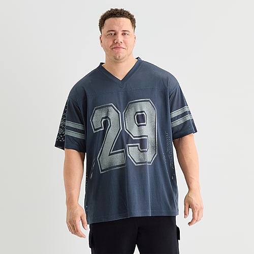Click here for Arizona Mens V Neck Short Sleeve Big and Tall Jers... prices