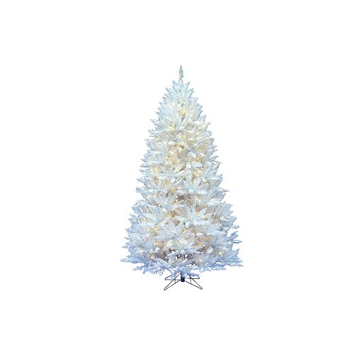 Click here for 7.5 Prelit Sparkle White Spruce Artificial Christm... prices