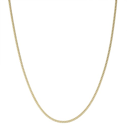 Click here for Childrens 14K Yellow Gold over Silver Curb Chain N... prices
