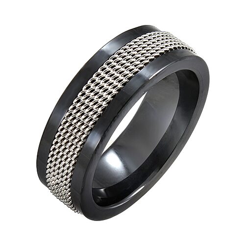 Click here for Black Ceramic & Stainless Steel Mesh Band  11  Bla... prices