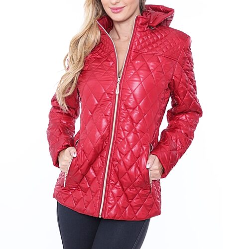 Click here for White Mark Womens Hooded Midweight Puffer Jacket... prices