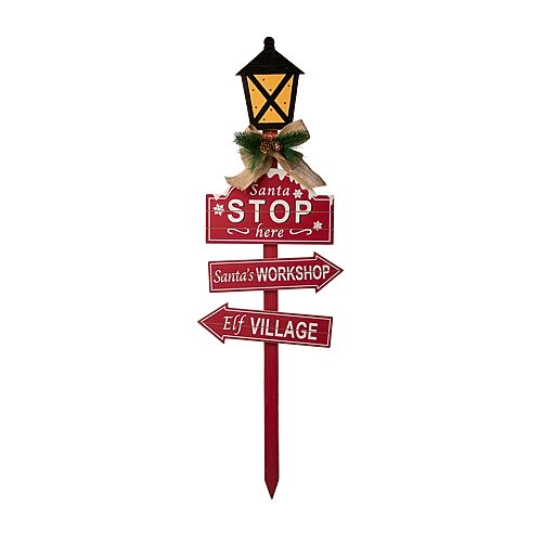 Click here for Glitzhome Street Light Christmas Yard Art  One Siz... prices