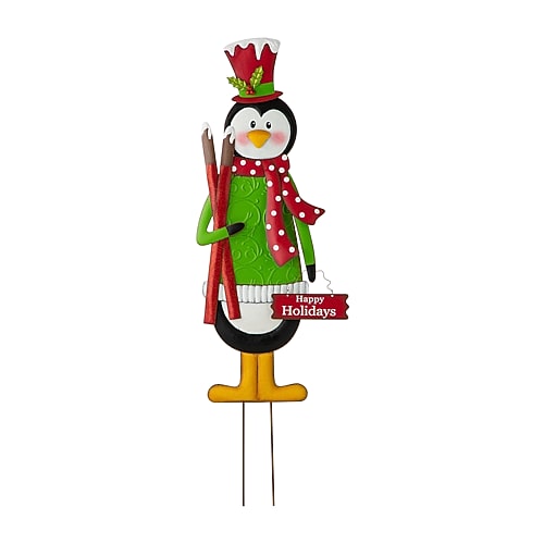 Click here for Glitzhome Ski Penguin Christmas Yard Art  One Size... prices
