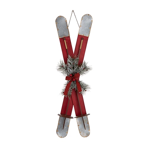 Click here for Glitzhome Red Wooden Christmas Porch Sign  One Siz... prices