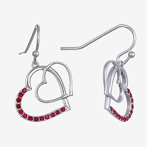 Click here for Sparkle Allure Womens Red Crystal Pure Silver Over... prices