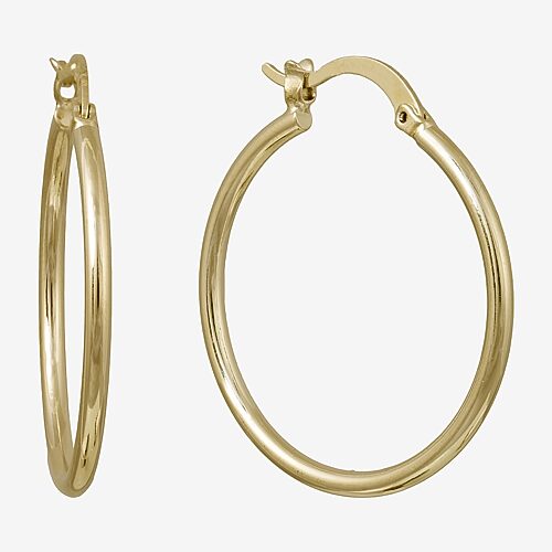 Click here for Athra 14kt. Gold Over Brass 30mm Hoop Earrings prices