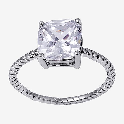 Click here for Silver Treasures Womens 20.5MM Cubic Zirconia Ster... prices