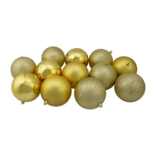Click here for 12ct Gold Shatterproof 4-Finish Christmas Ball Orn... prices
