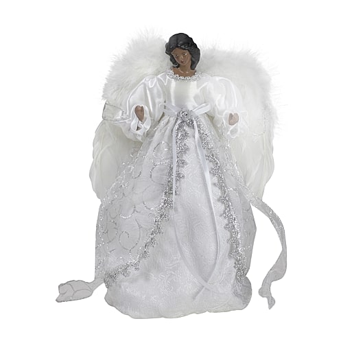 Click here for 14 African American Silver and White Angel Christm... prices
