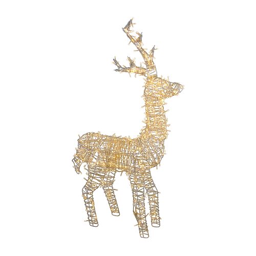 Click here for 48 Pre-Lit White LED Upright Standing Reindeer Chr... prices