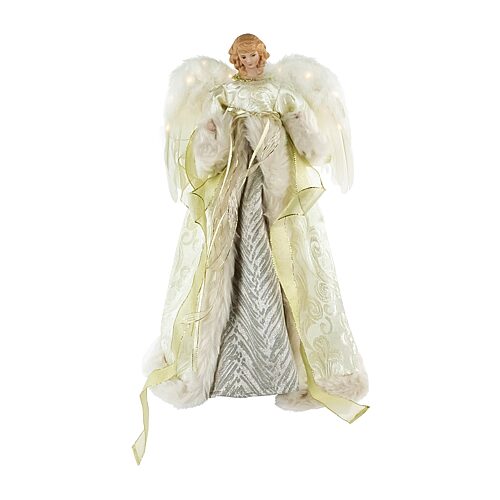 Click here for 18 Lighted White and Gold Angel in a Dress Christm... prices