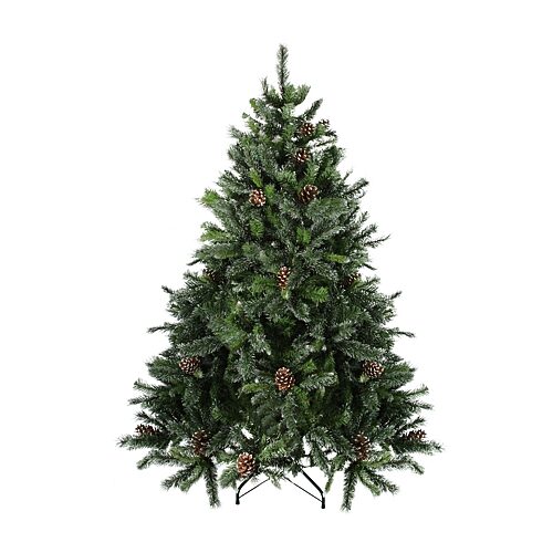 Click here for 6.5 Full Snowy Delta Pine with Pine Cones Artifici... prices