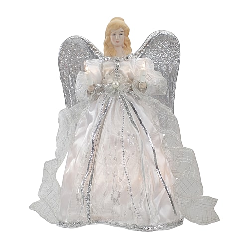 Click here for 12 Lighted Silver Angel with Wings Christmas Tree... prices