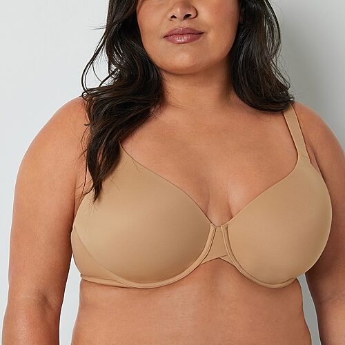 Ambrielle Everyday Underwire Full Coverage Bra  C  Beige