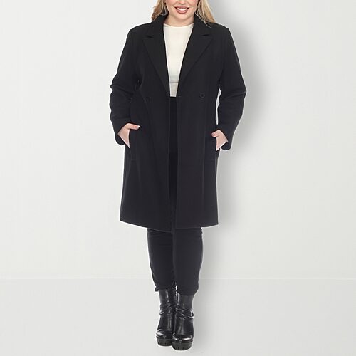 Click here for White Mark Womens Plus Lightweight Car Coat  1x  B... prices