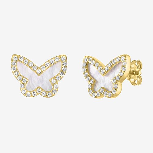 Click here for White Mother Of Pearl 14K Gold Over Silver 9mm But... prices