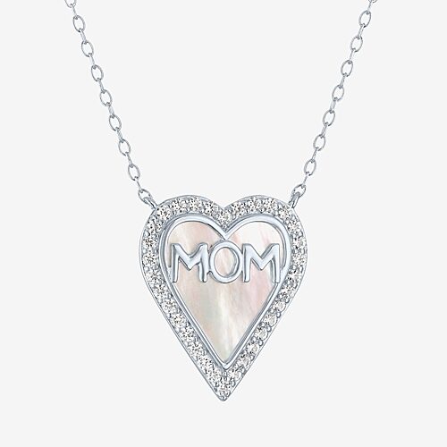 Click here for Mom Womens White Mother Of Pearl Sterling Silver H... prices