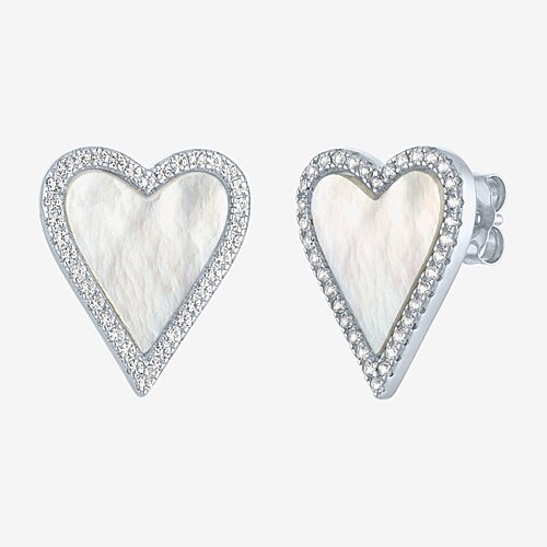 Click here for White Mother Of Pearl Sterling Silver 15mm Heart S... prices