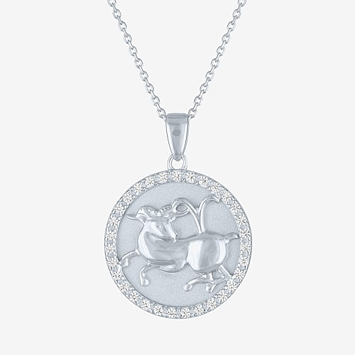 Click here for Zodiac Lab Created White Sapphire Sterling Silver... prices