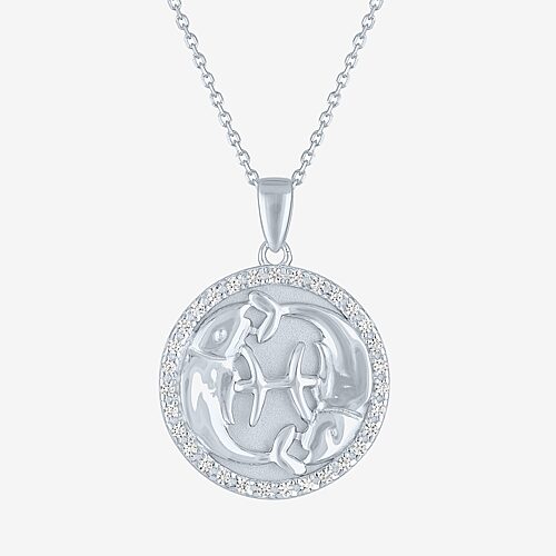 Click here for Zodiac Lab Created White Sapphire Sterling Silver... prices