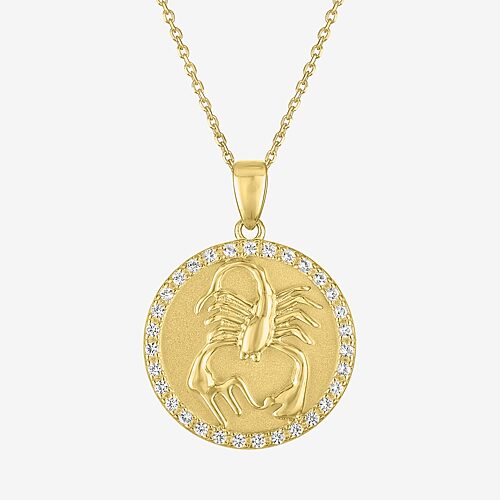 Click here for Zodiac Womens Lab Created White Sapphire 14K Gold... prices