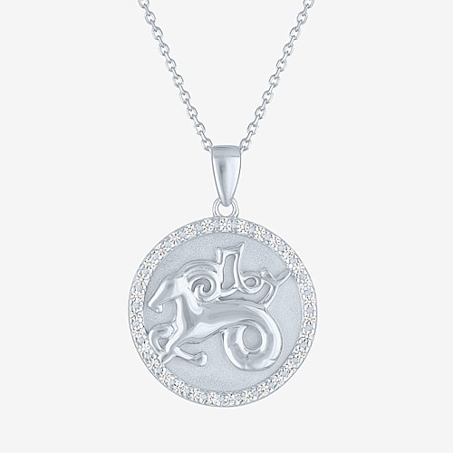 Click here for Zodiac Lab Created White Sapphire Sterling Silver... prices
