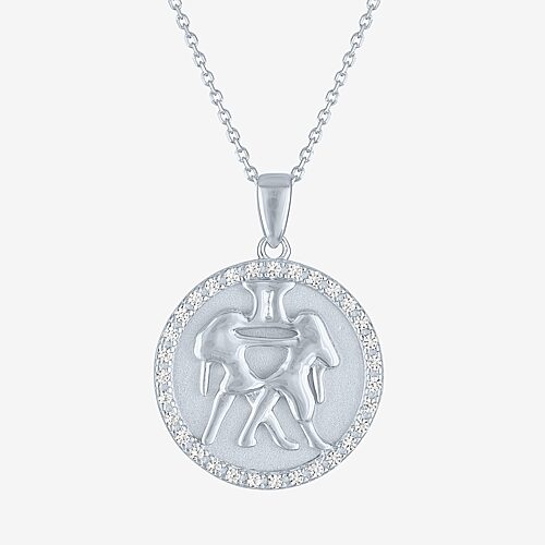 Click here for Zodiac Lab Created White Sapphire Sterling Silver... prices