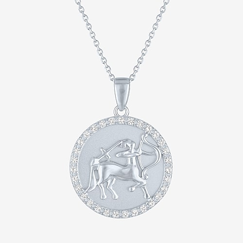 Click here for Zodiac Lab Created White Sapphire Sterling Silver... prices