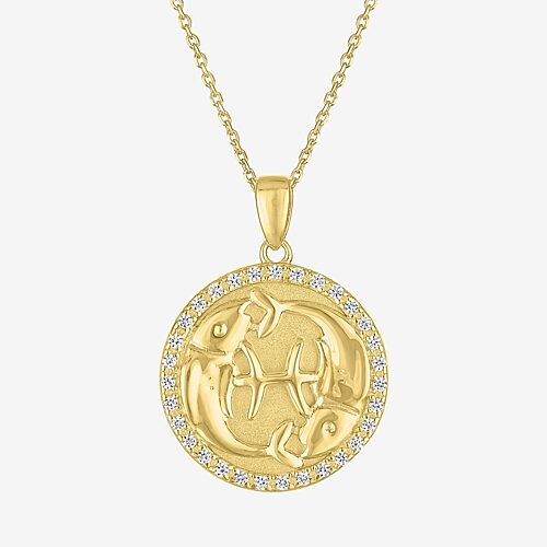 Click here for Zodiac Womens Lab Created White Sapphire 14K Gold... prices