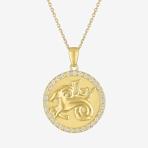 Click here for Zodiac Womens Lab Created White Sapphire 14K Gold... prices