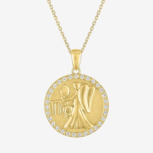 Click here for Zodiac Womens Lab Created White Sapphire 14K Gold... prices